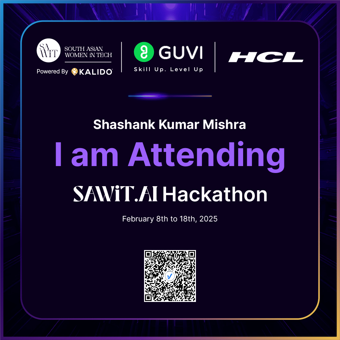 SAWiT.AI Hackathon 2025 Attendee Certificate credential issued by SAWiT ...